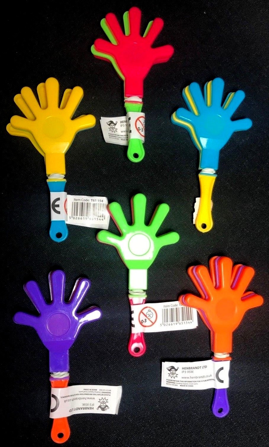 Noise making Mini Hand Clapper clappers loot party bag toy filler ...