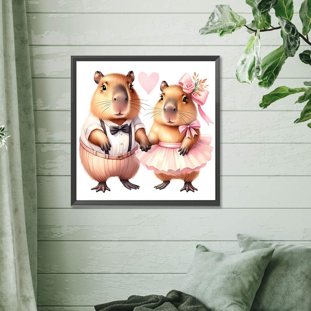 5D DIY Full Round Drill Diamond Painting Capibala Capybara Kit Home ...