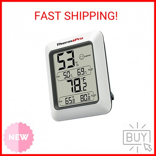 ThermoPro TP50 Digital Hygrometer Indoor Thermometer Room Thermometer ...