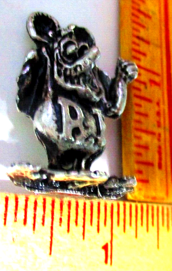 Rat Fink pin collectible vintage Roth garage pinback old hotrod ...