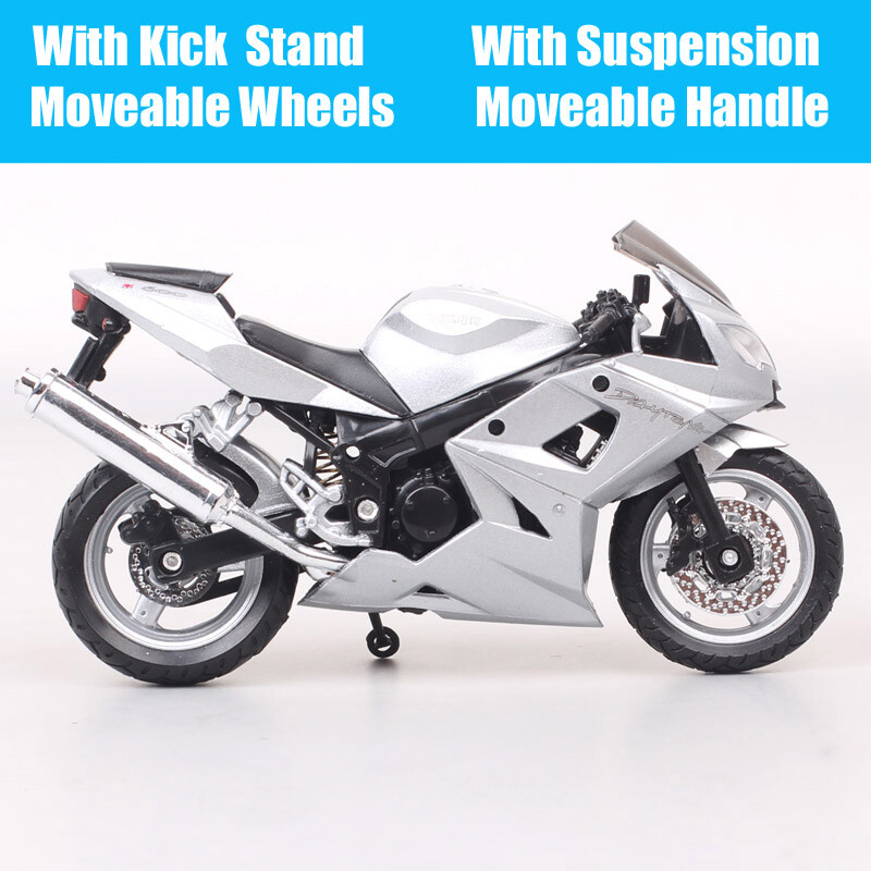 1:18 Scale Welly 2004 Triumph Daytona 600 Motorcycle Model Bike Toys ...