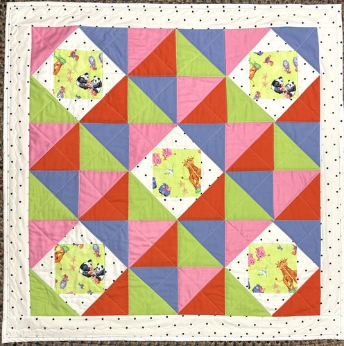 Baby Quilt Handmade Patchwork Crib Blanket Boy or Girl 40" x 40 ...