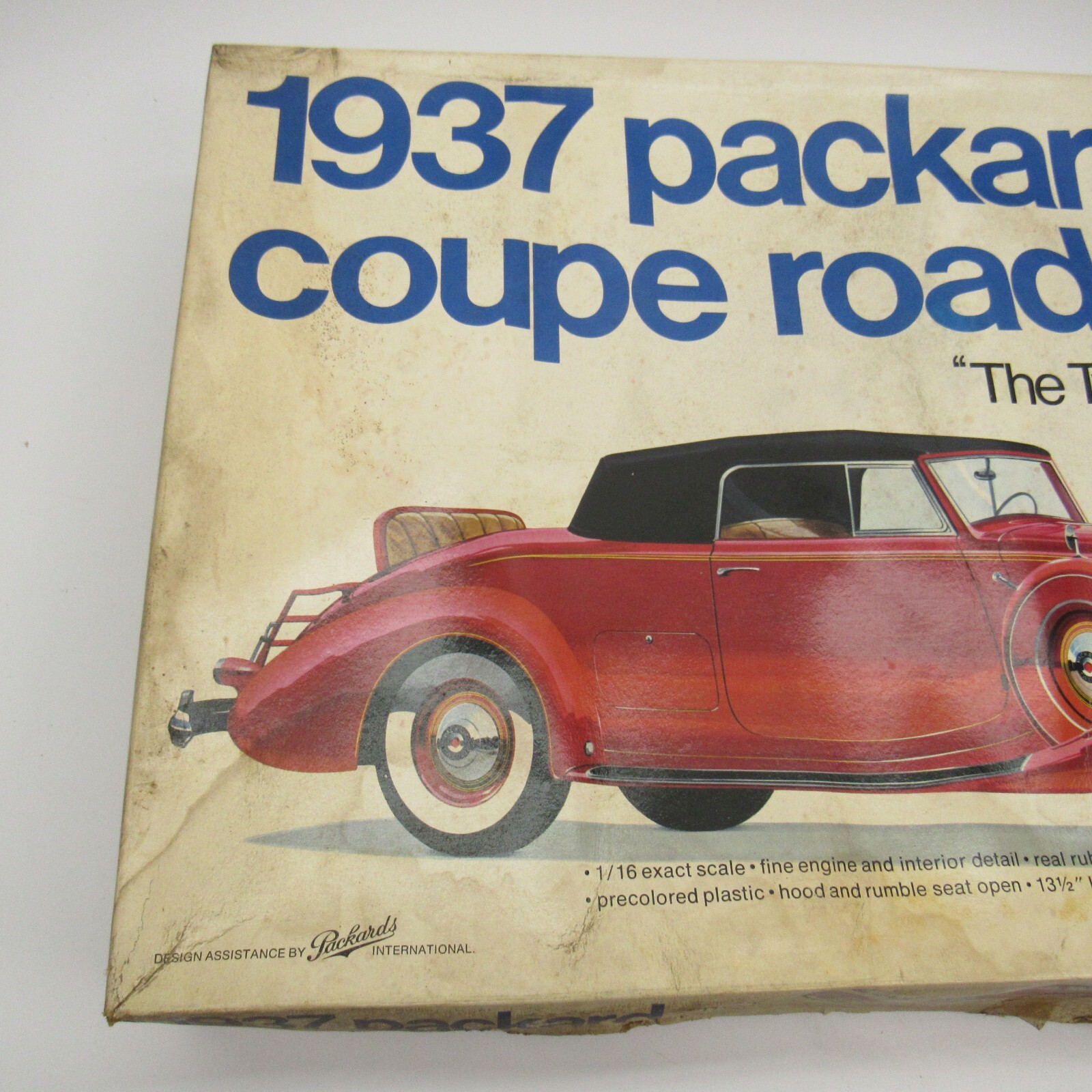 Entex 1937 Packard Coupe Roadster 1/16 Model Kit 12 Cylinder - Open Box ...