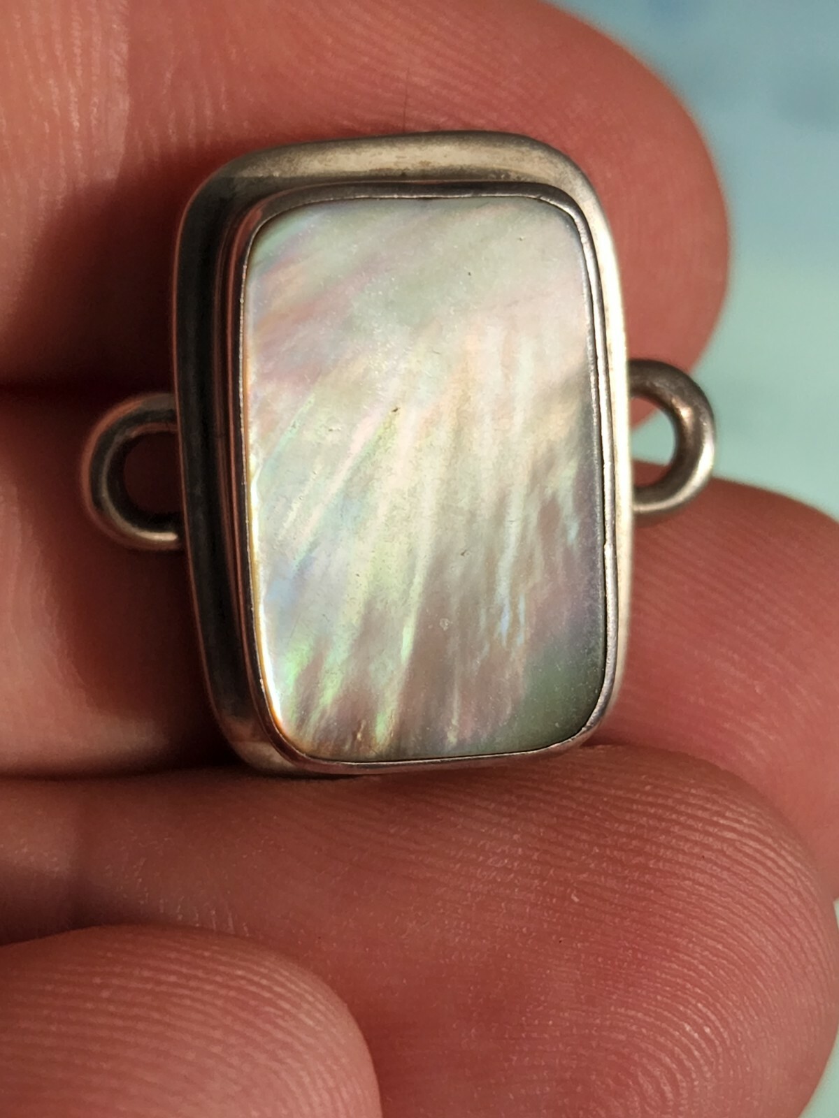 Tabra Sterling Silver Connector Mother of Pearl Charm | eBay