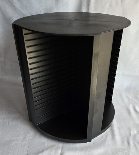 CD Storage Holder Rotating Spinning Tower Carousel Rack Hold 80 Quick ...