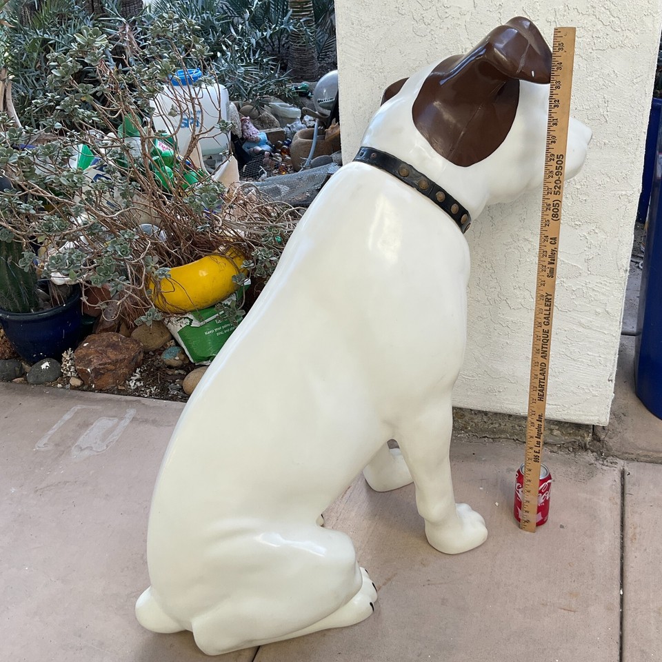 AUTHENTIC VTG 36" RCA VICTOR NIPPER DOG STATUE WITH ORIGINAL LABEL ...