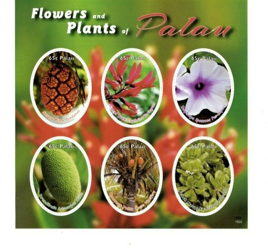 Palau - 2015 - Flowers and Plants of Palau - Sheet of Six - MNH | eBay