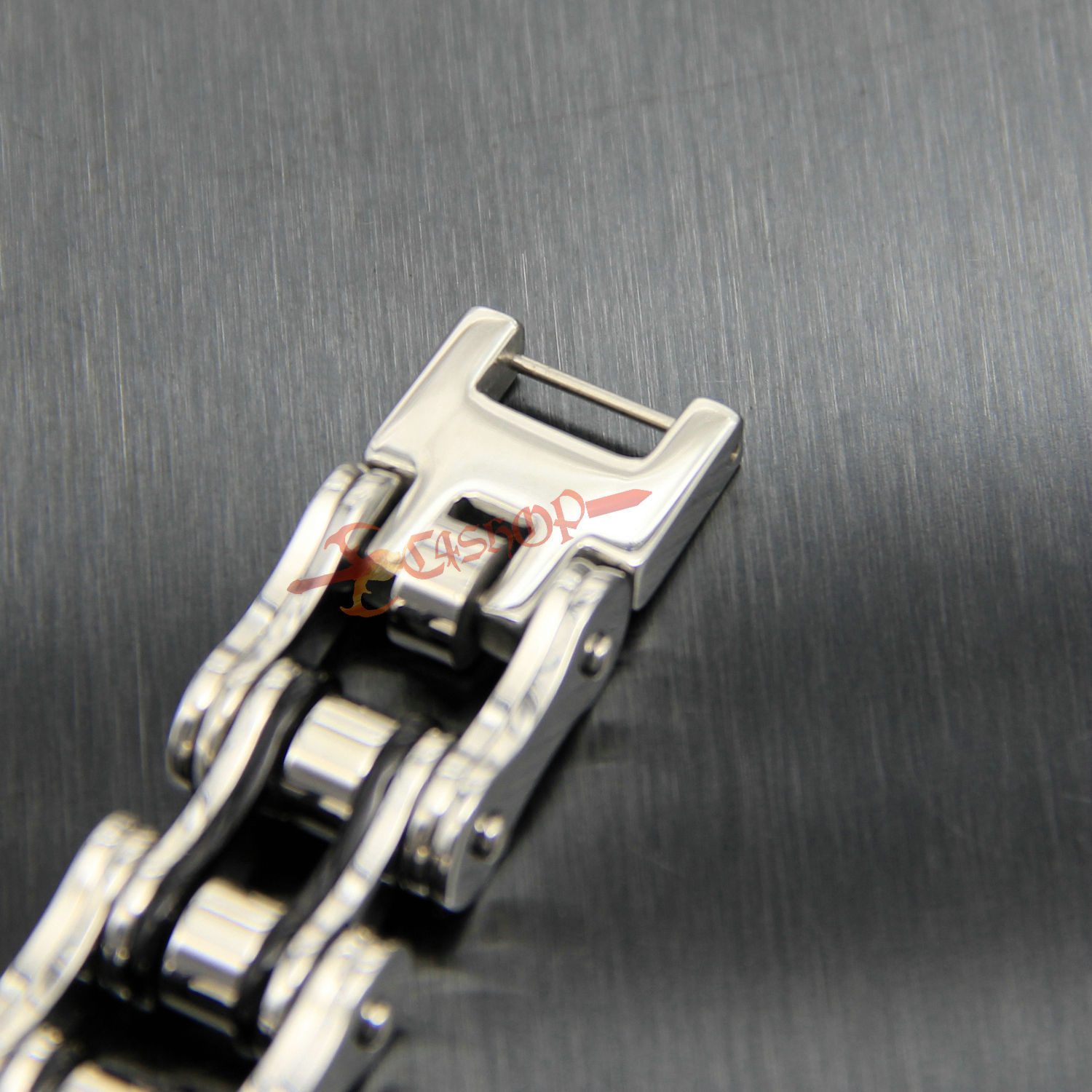 Heavy 316L Stainless Steel Motorcycle Bike Chain Mens Bracelet Silver ...