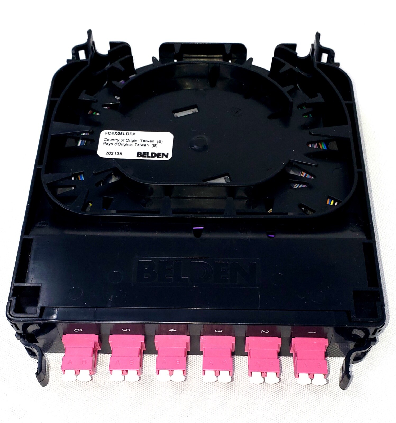 Belden FC4X06LDFP FX ECX Cassette, OM4, 6 Ports, 250um Pigtails, LC ...