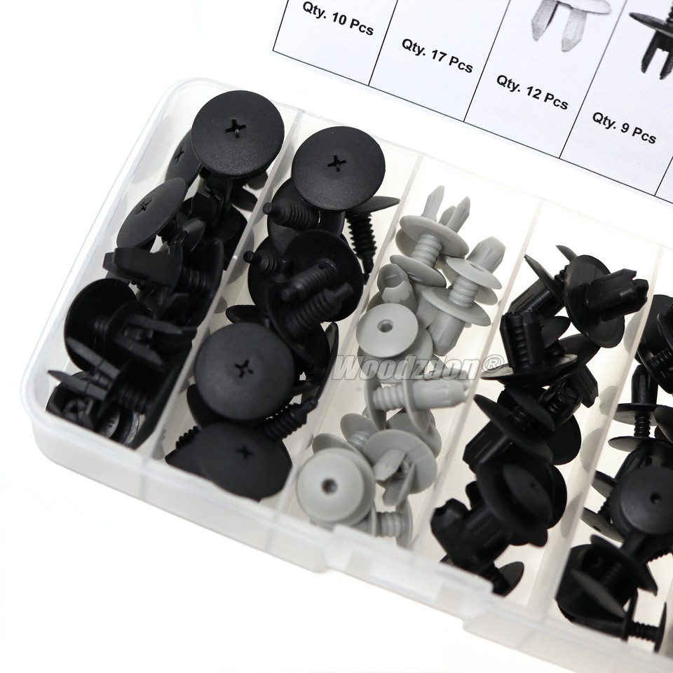 77 Push Clips Bumper Door Trim Instrument Panel Fastener Tap Pin For VW ...