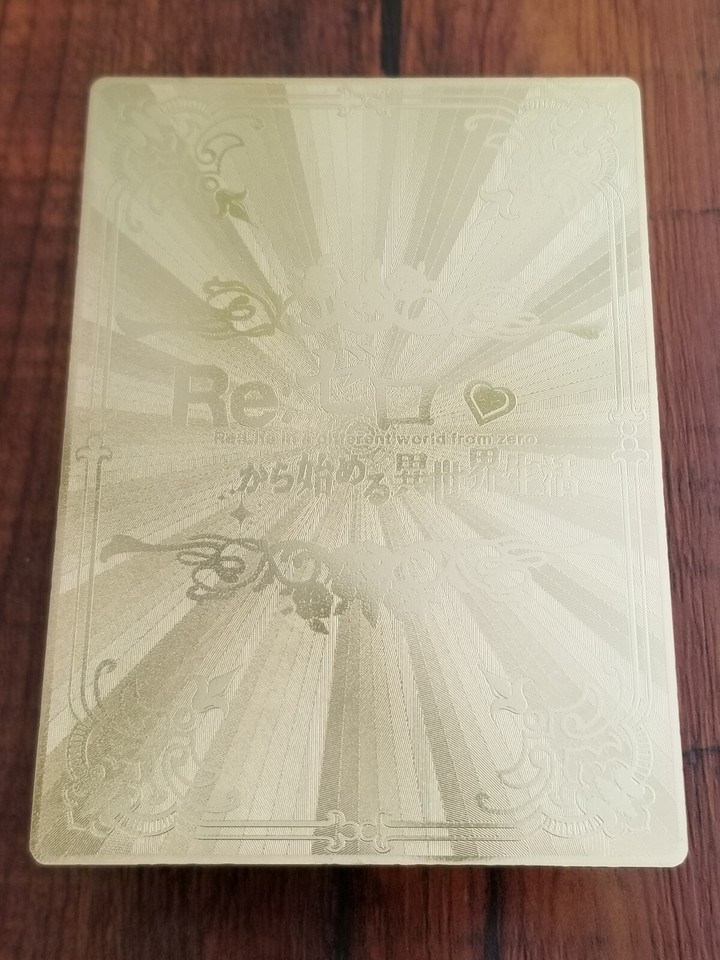 Rem - Re:Zero - Goddess Story Gold Metal GP Card | eBay