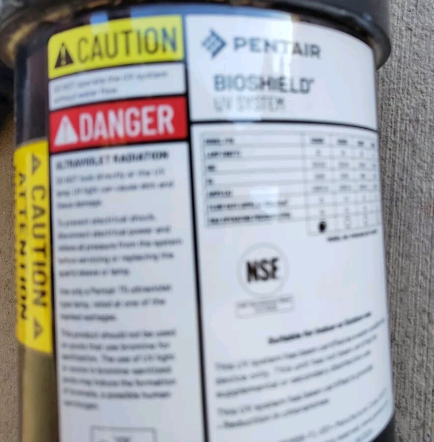 PENTAIR BIOSHIELD UV SYSTEM 522635 UV 50W 120/240V 25GPM NSF Flow ...