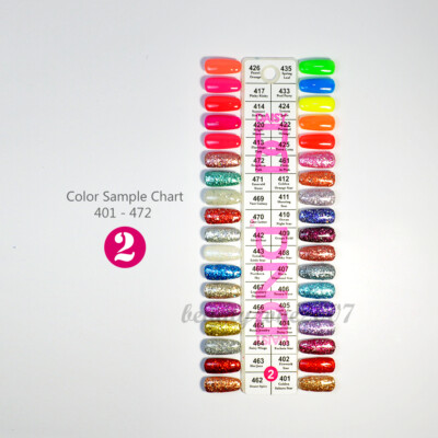 DND Color Swatches / Color Chart / Color Sample Single – 2 *401-472* | eBay