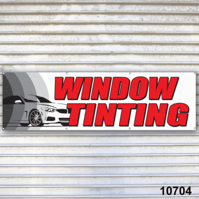 Window Tinting Banner Sign Auto Detailing Service Bay | eBay