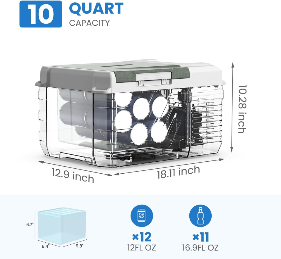 12 Volt Refrigerator 12V Car Fridge 10 Quart Small Car Refrigerator ...