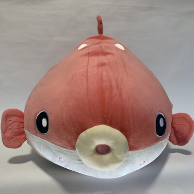 NWT! Cute Super Soft Pink Jumbo Size Takashoji Puffer fish 20” Plush ...