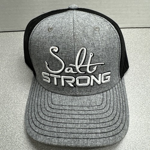 Salt Strong Embroidered Baseball Cap Mesh Snapback Fishing Hat New | eBay