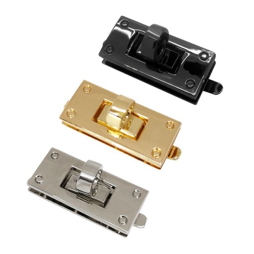 Hardware Closure Metal Clasp Twist Lock DIY Handbag Bag Purse Turn Lock ...