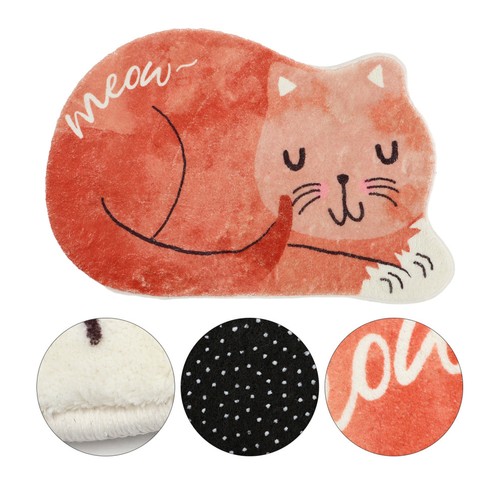 Cartoon Cat Shaped Floor Pad Water Absorption Non-Skid Bathroom Floor ...