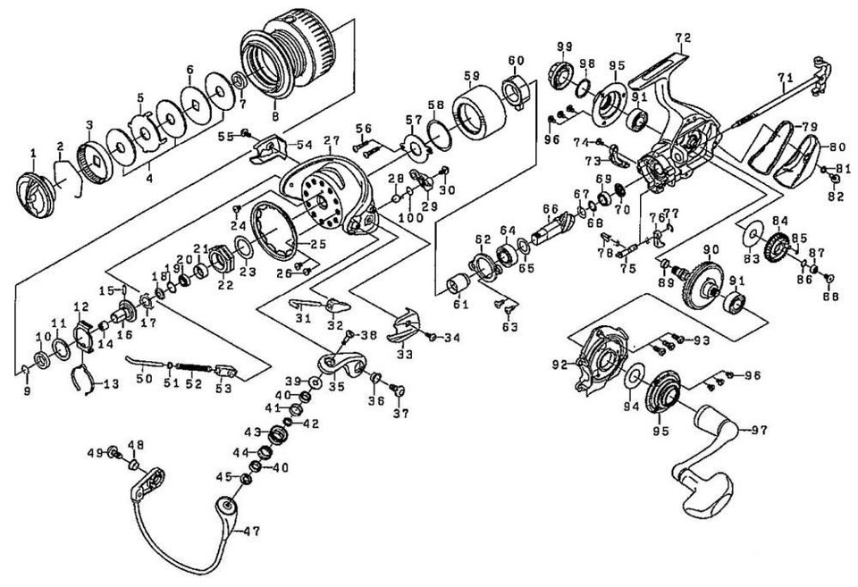 Genuine Daiwa Parts for 16 Certate 2500 Spool, Part Number 8, Part Code ...