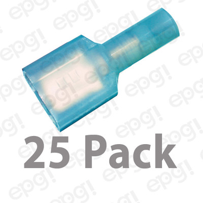 MALE FULLY INSULATED QUICK DISC TERMINAL NYLON .25" BLUE 16-14g #404 ...