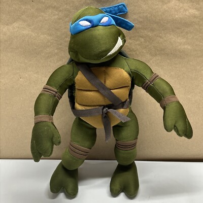 TMNT Teenage Mutant Ninja Turtles Leonardo Posable Plush 12" Movie TV ...