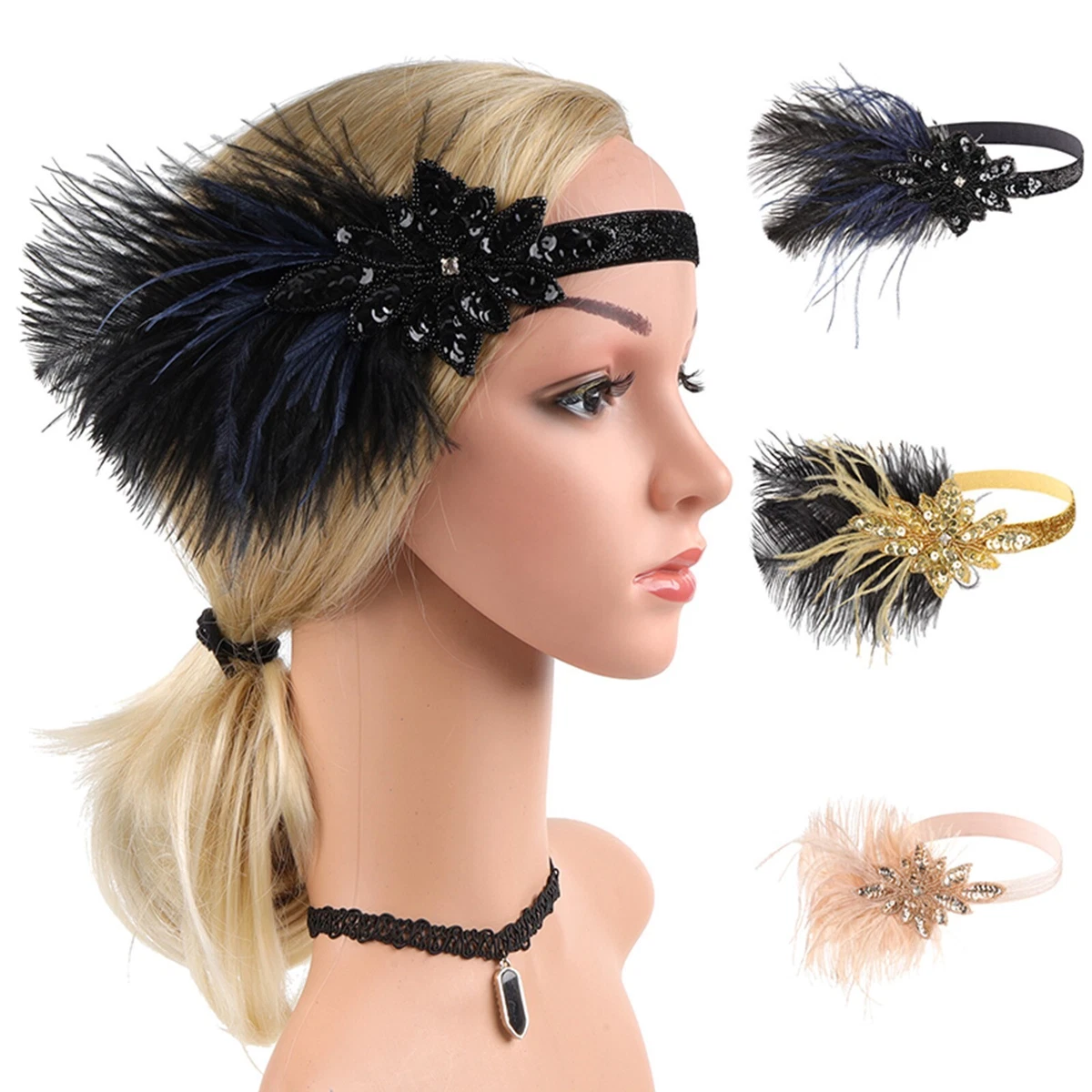 1920s Flapper Hairstyles With Headbands