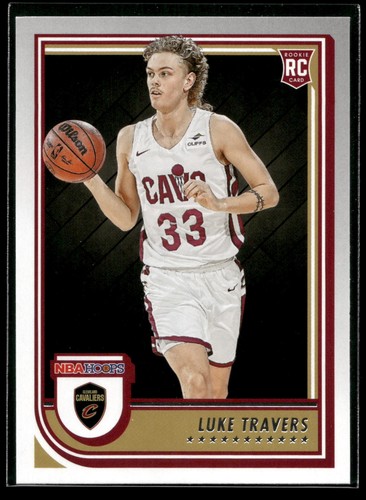 2022-23 Panini NBA Hoops Luke Travers ROOKIE CARD Cleveland Cavaliers ...