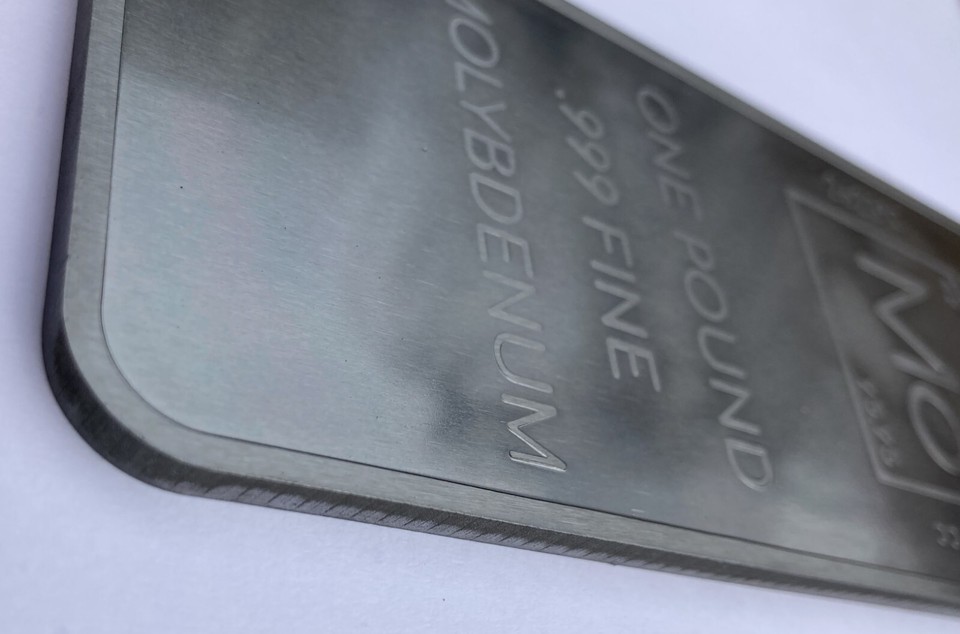 1 lb Molybdenum Ingot .999 Fine With Element Design Bullion By Unique ...