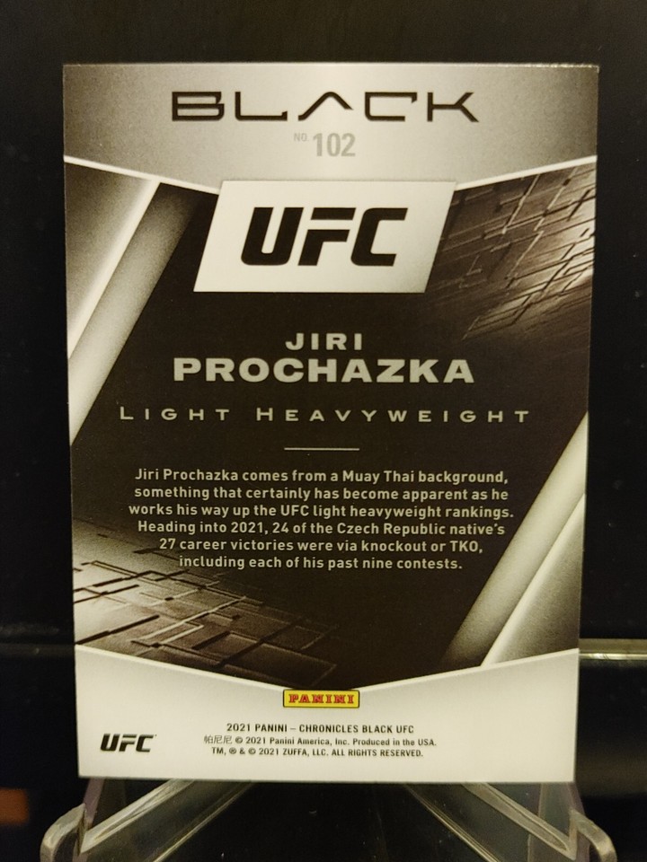 Jiri Prochazka RC 2021 Panini Chronicles Black UFC #102 - MMA | eBay