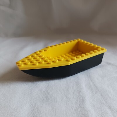 Lego Floating Boat 16 x 8 Black Hull 28535 with Yellow Top 28533 | eBay