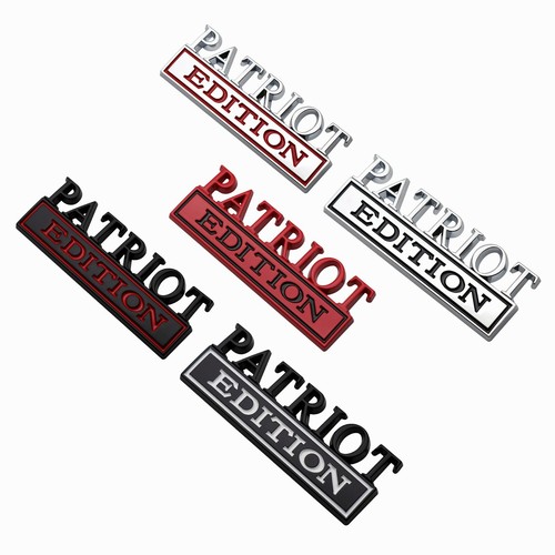 2pc Metal Red/Black Patriot Edition Emblems Fender Badge Car Truck ...