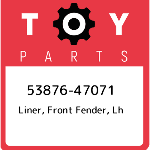 53876-47071 Toyota Liner, front fender, lh 5387647071, New Genuine OEM ...