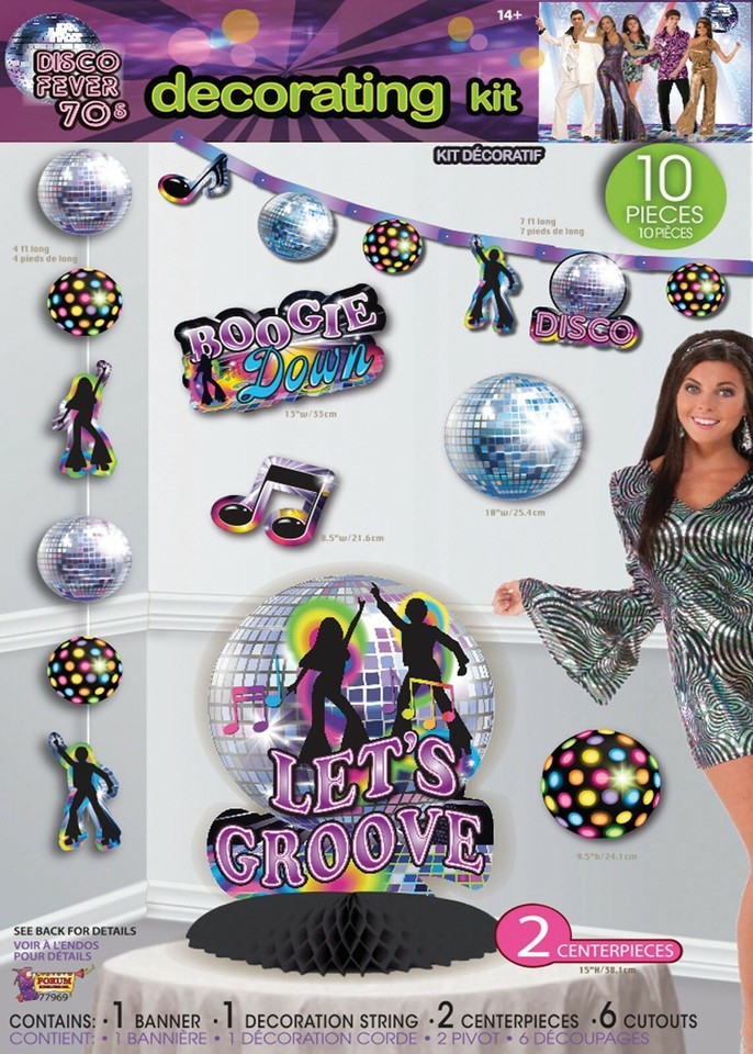 Disco 1970's Themed Tableware and Party Decorations Plates, Napkins ...