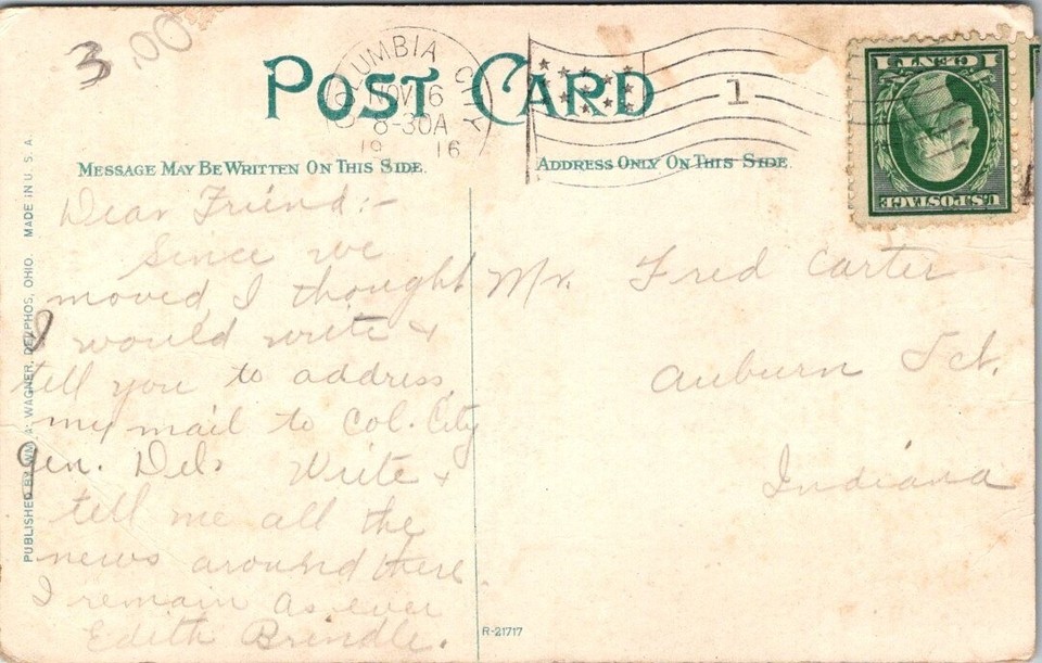 Postcard Delphos Public Library Delphos Ohio 1916 Divided Back | eBay