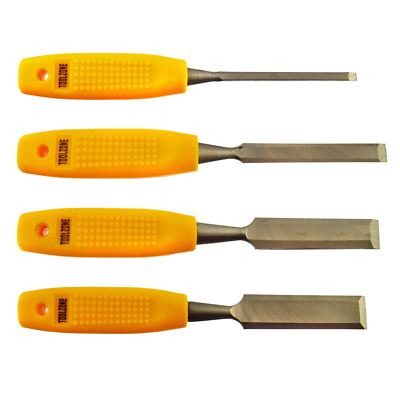 4pc Chisel Plastic Handle Bevel Edge Wood Chisel Woodworking Carpentry ...