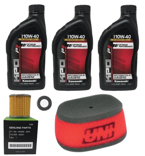 Kawasaki KLR650 1987-2024 OEM Oil change Kit Service Kit Uni Air Filter ...