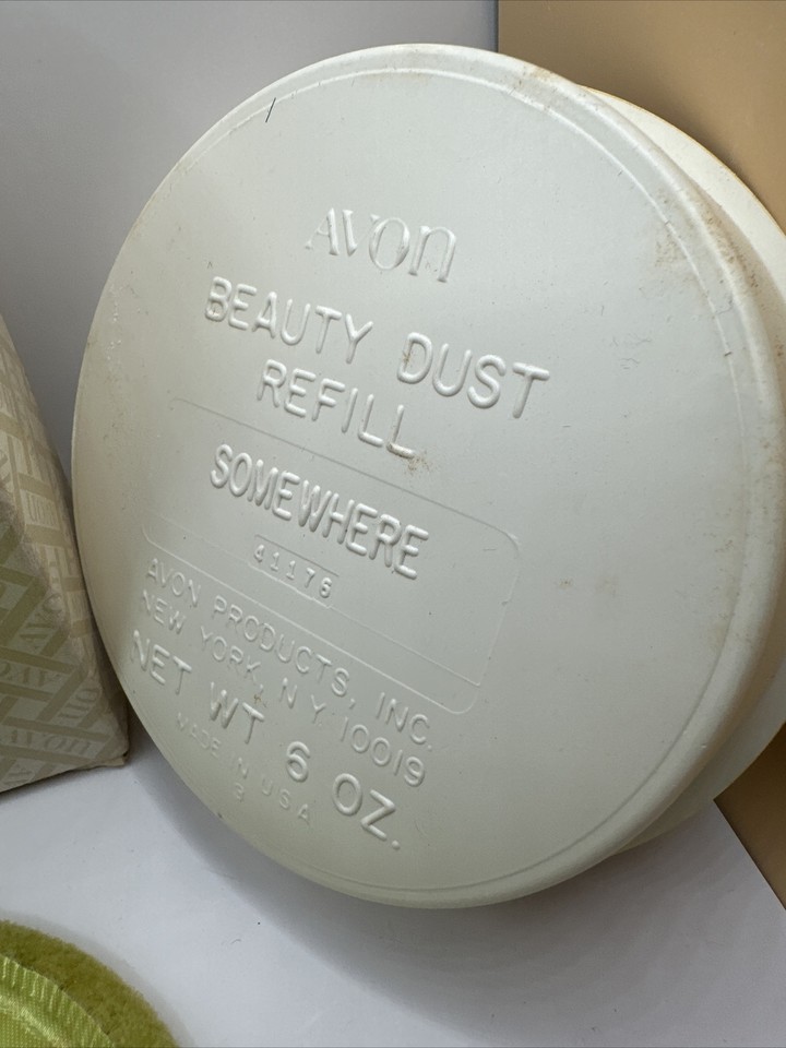 Avon BEAUTY DUST “Somewhere” Dusting Powder Refill w/ Puff - 6oz ...