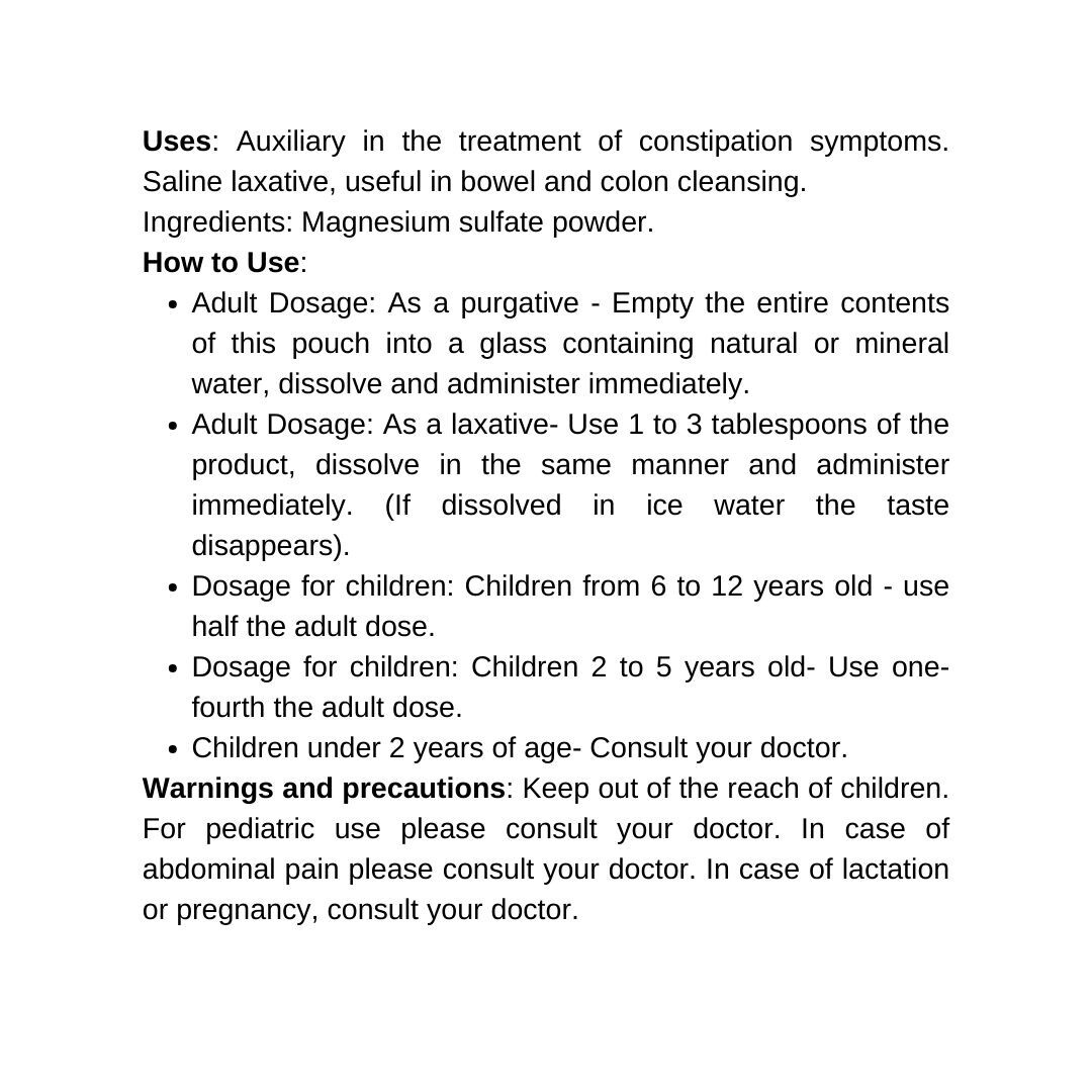 Magsokon Magnesium Sulfate Powder Original Laxative 26g 2 Boxes | eBay