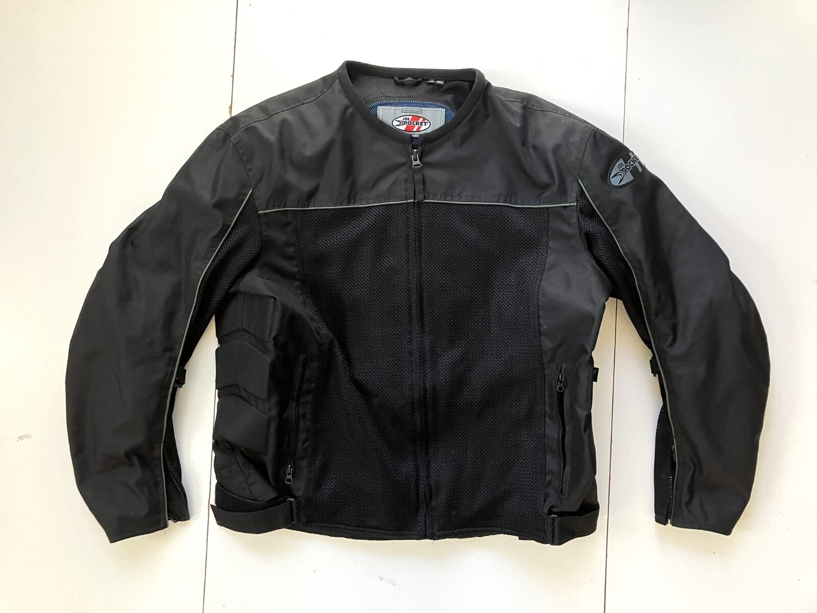 JOE ROCKET Black Armored MOTORCYCLE JACKET Warm Biker… - Gem