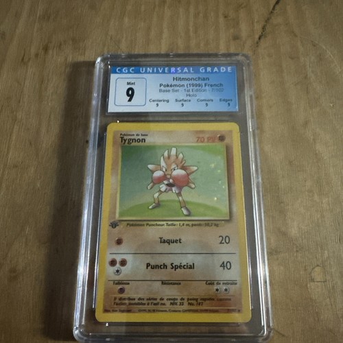 1999 Pokémon French Base Set 1st Edition Hitmonchan Tygnon CGC 9 | eBay