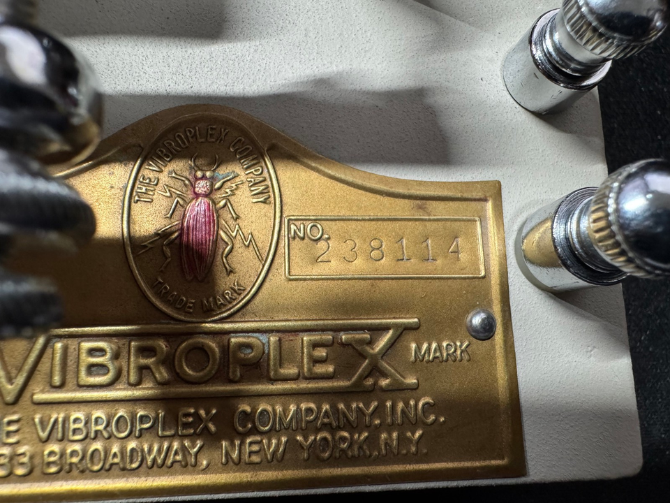 VIBROPLEX VIBROKEYER STANDARD SINGLE LEVER PADDLE MORSE CODE CW SN 238114 (1964) | eBay