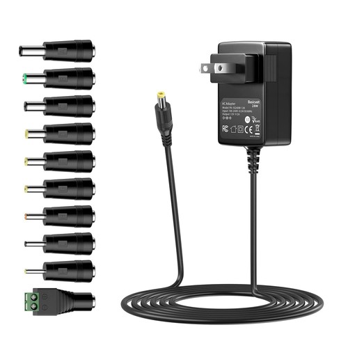 Universal AC Adapter 12V 2A DC Power Supply Center Positive 12 Volt 2 ...