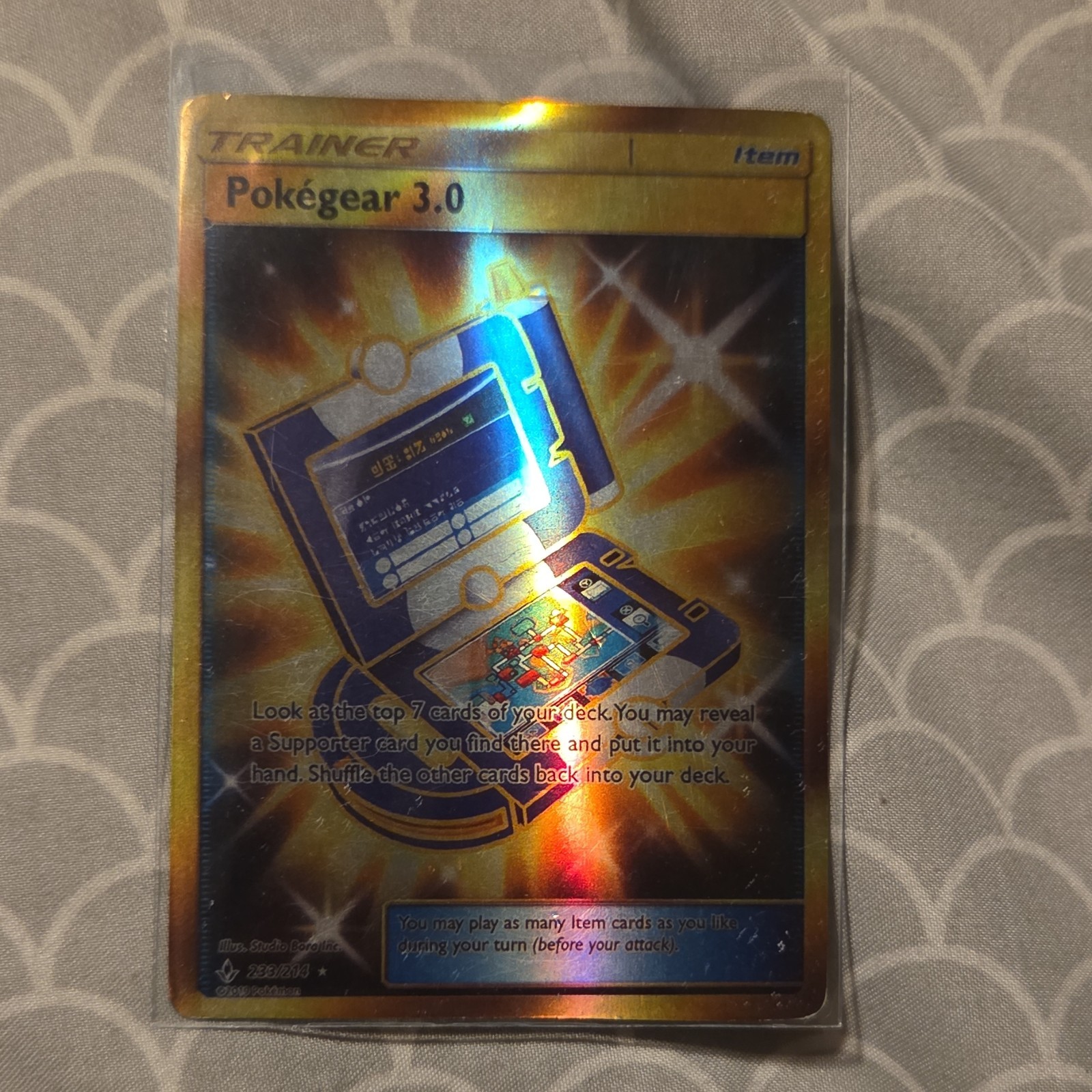 Pokémon Pokégear 3.0 Secret Rare Full Art Holo 233/214 SM-Unbroken ...