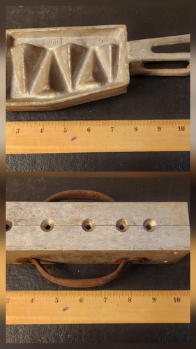 2 Fishing Lead Weight Permanent Casting Molds Pyramid Round Jig Lure ...