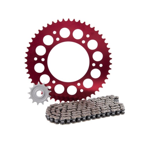 Primary Drive Chain and Sprocket Kit - Aluminum Rear/O-Ring Chain Red ...
