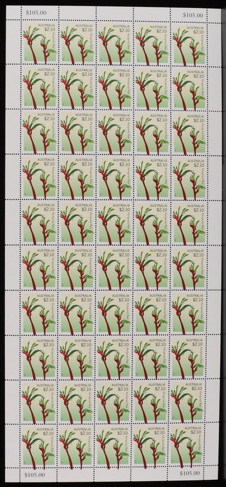 AUSTRALIA 2014 Flowers set 70c-$3.50 sheets. MNH **. SG 4130-36. (4 ...