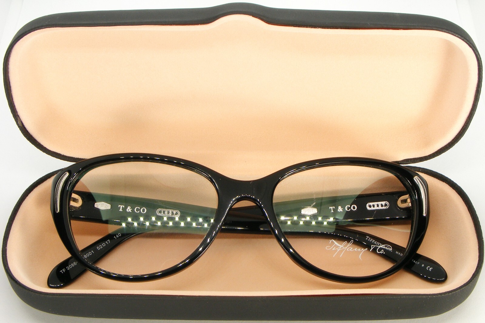 NEW Hard Clam Shell Eyeglasses Glasses Black Case w/ Cleaning Cloth ...