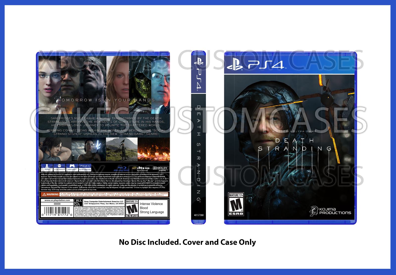 CUSTM REPLACEMENT CASE NO DISC Death Stranding PS4 SEE DESCRIPTION NO ...