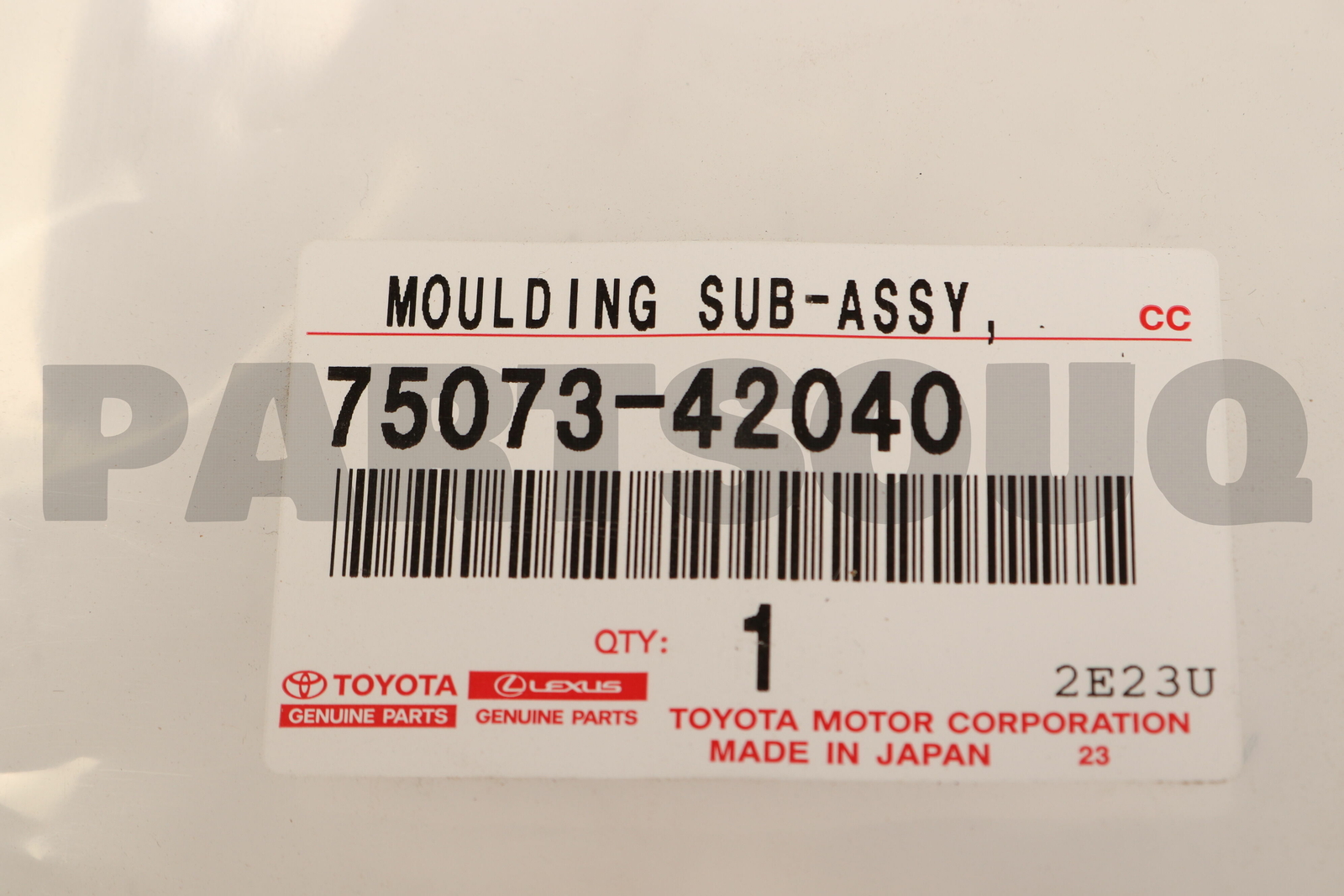 7507342040 Genuine Toyota MOULDING SUB-ASSY 75073-42040 | eBay